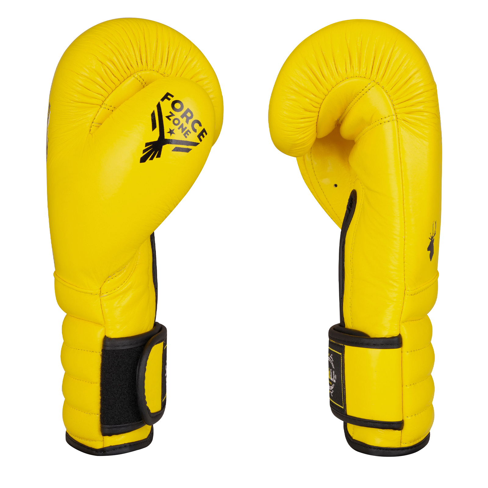 Boxing Gloves Genuine Leather Yellow - Spall Impex